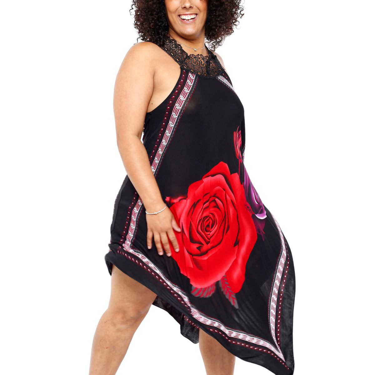 Asymmetrical Red Rose Dress – I.C. Isabella Designs, Inc.